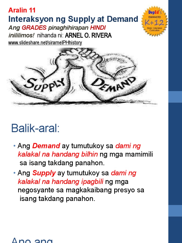 Interaksyon NG Supply at Demand | PDF