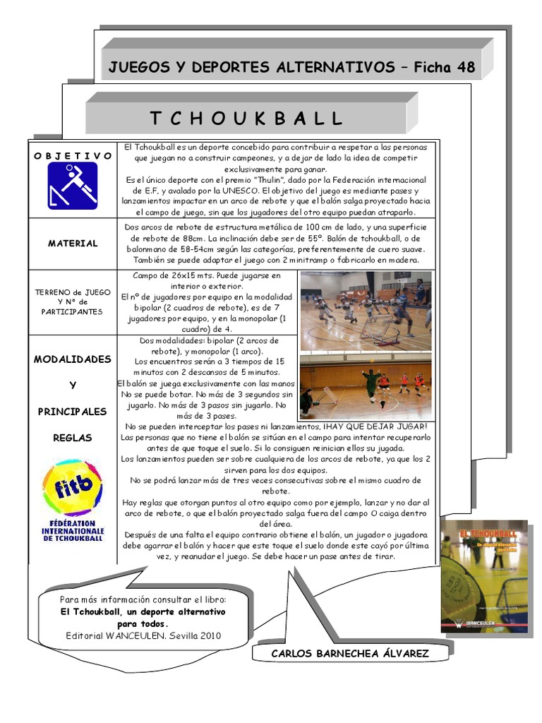 Tchoukball | PDF | Deportes de equipo | Entretenimiento