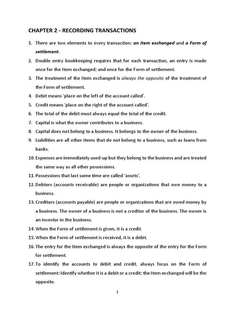 Record Transactions and Apply Accounting Concepts | PDF | Debits And ...