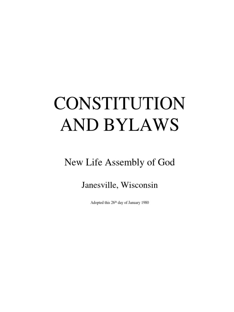Constitution and ByLaws PDF | Download Free PDF | Baptism | Jesus