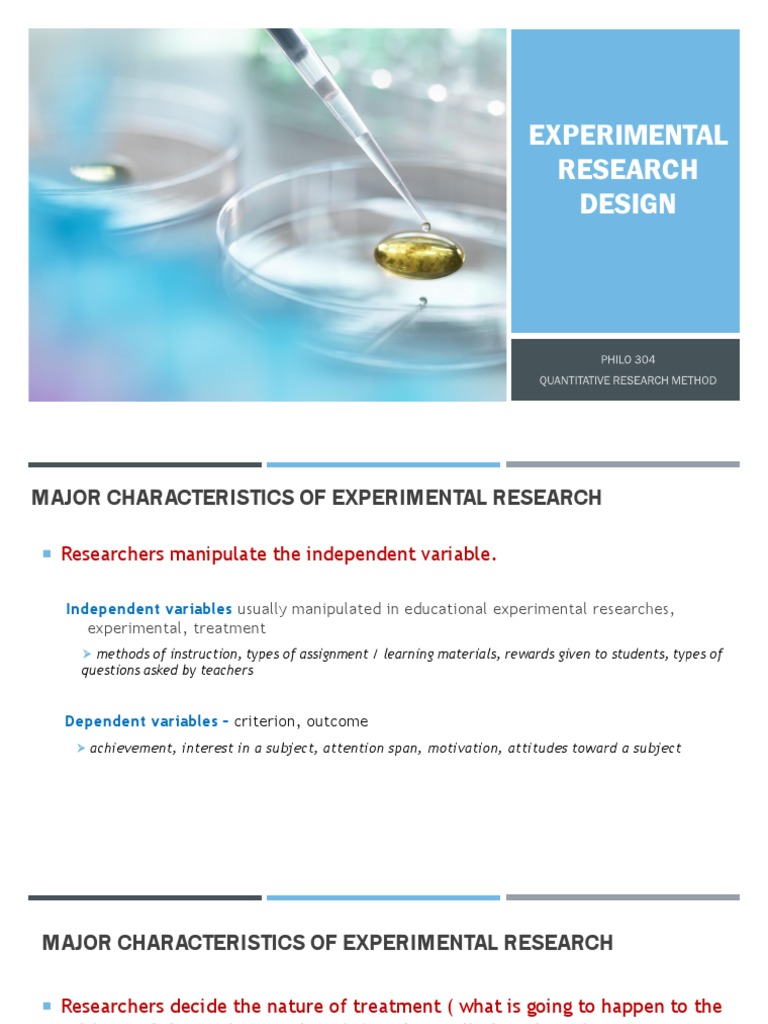 Experimental Research Design | PDF | Experiment | Statistics