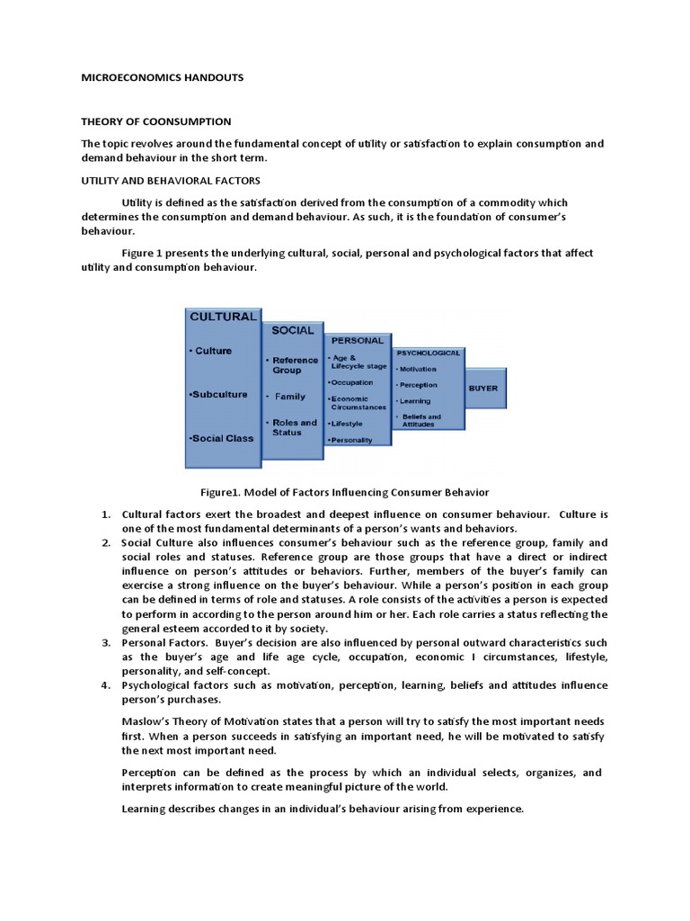 Consumption and Production Theories Explained | PDF | Utility ...