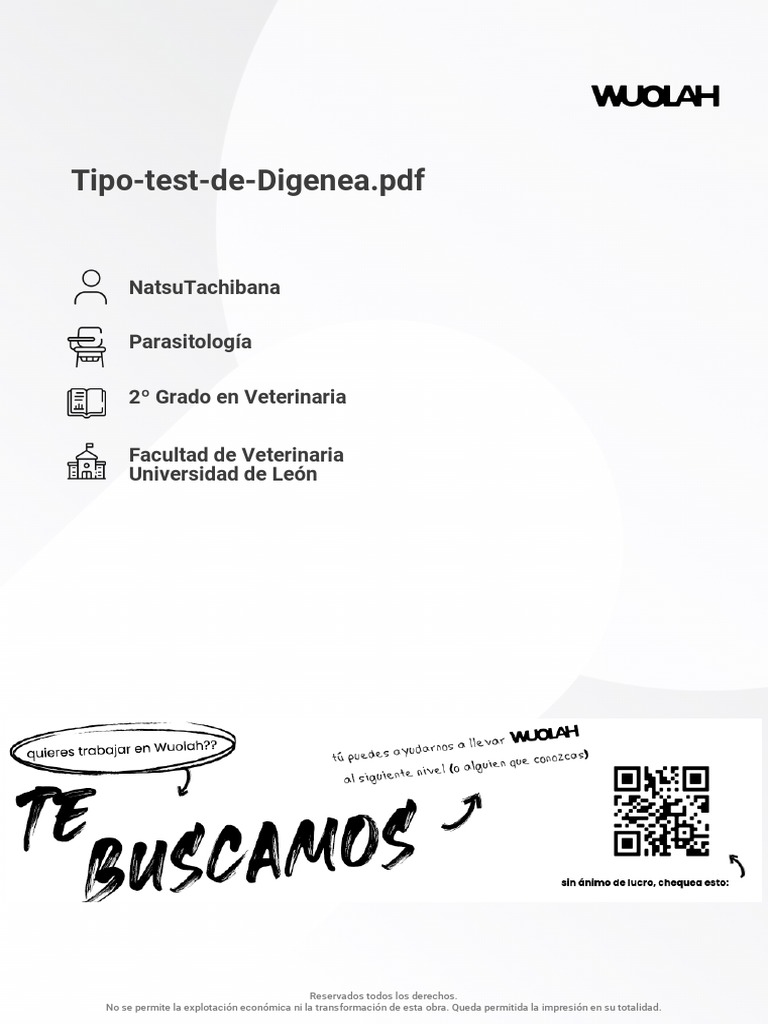 Wuolah Free Tipo Test de Digenea | PDF
