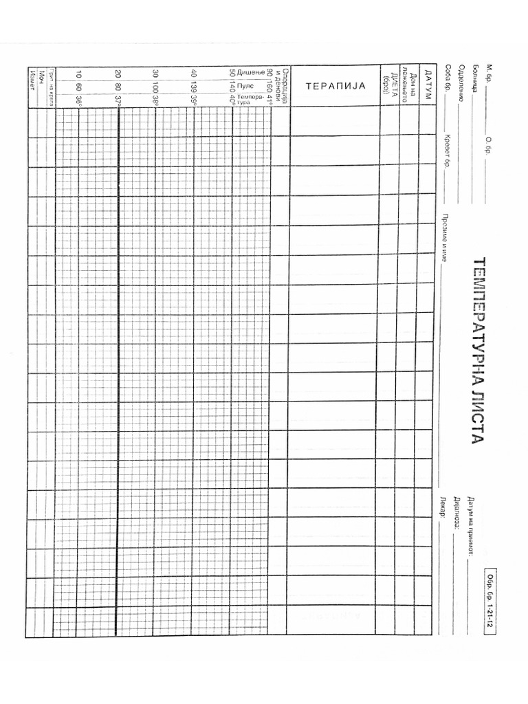 Temperaturna Lista PDF | PDF