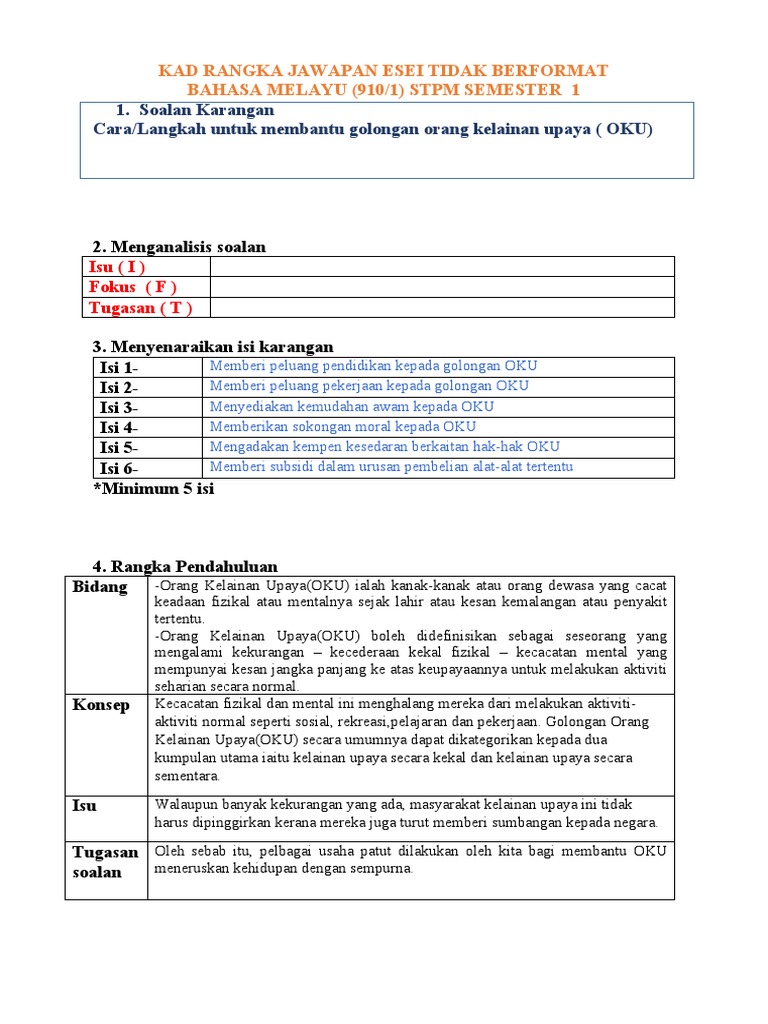 Cara Untuk Membantu Golongan Oku | PDF