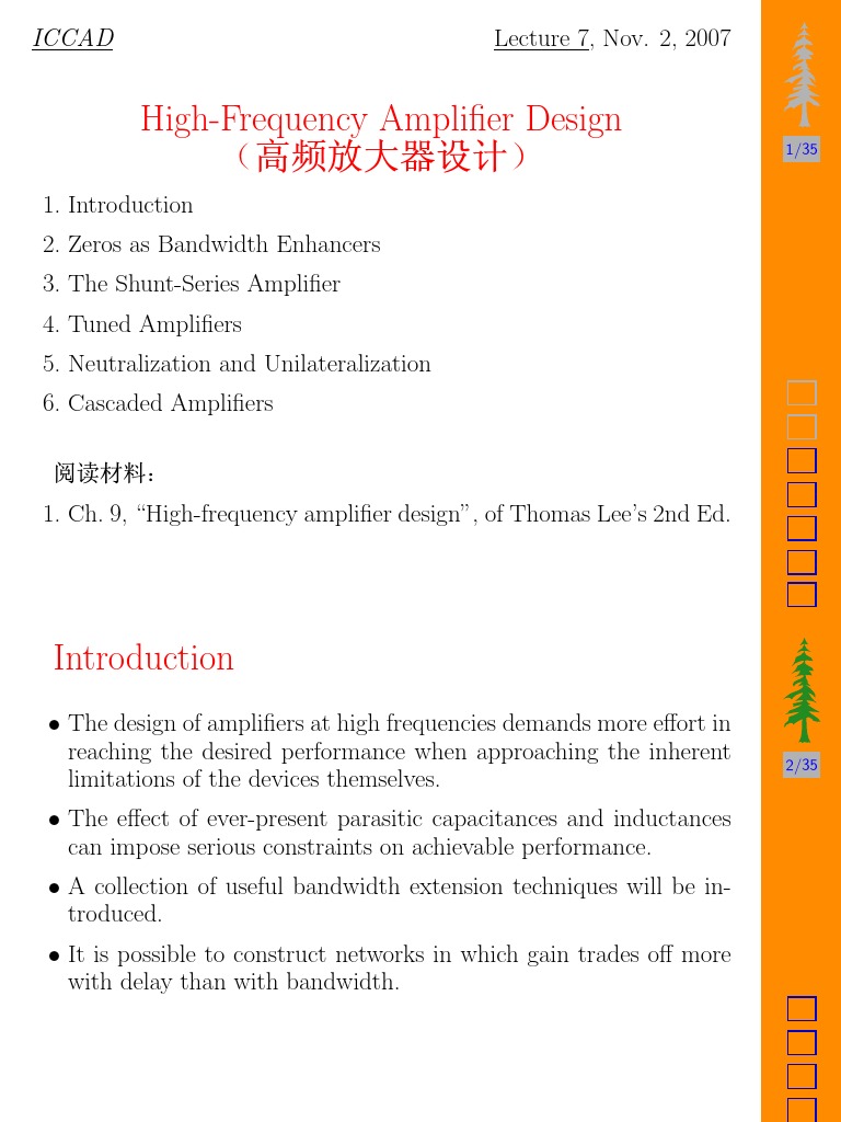 High-Frequency Amplifier Design P Ìo | PDF | Amplifier | Analog Circuits