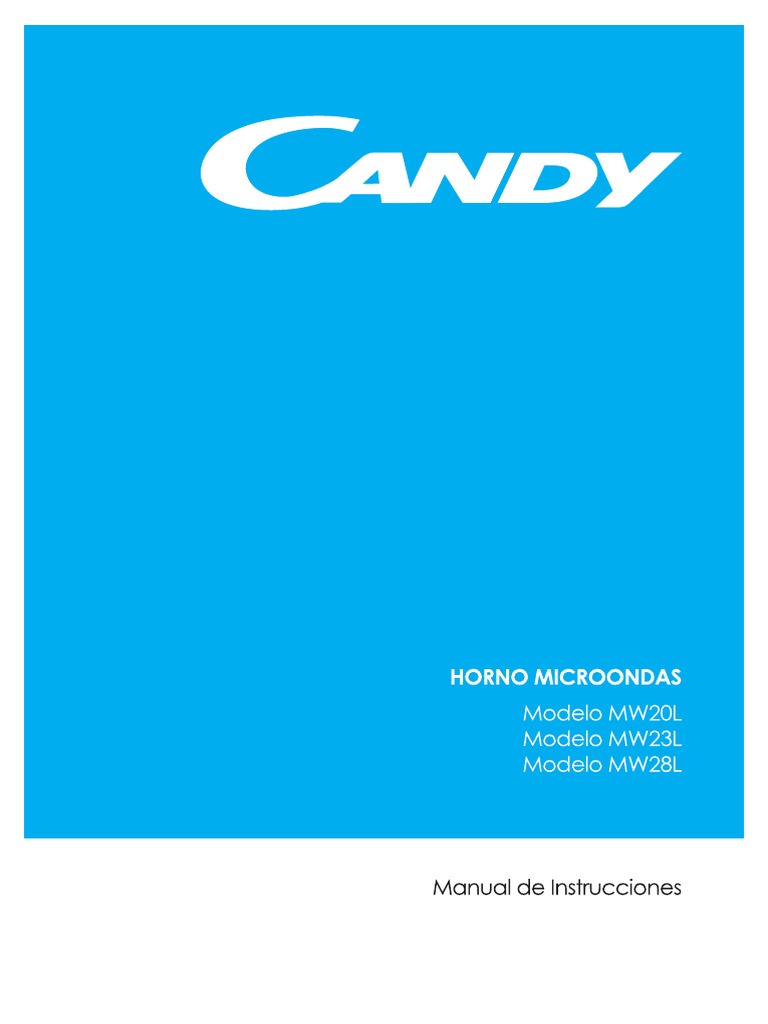 Manual Microondas Candy 20L-23L-28L (V6) Curvas APROBADO Por Candy | PDF