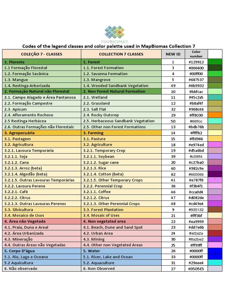 Classes de Uso Da Terra Mapbiomas | PDF | Plantas | Ambiente natural