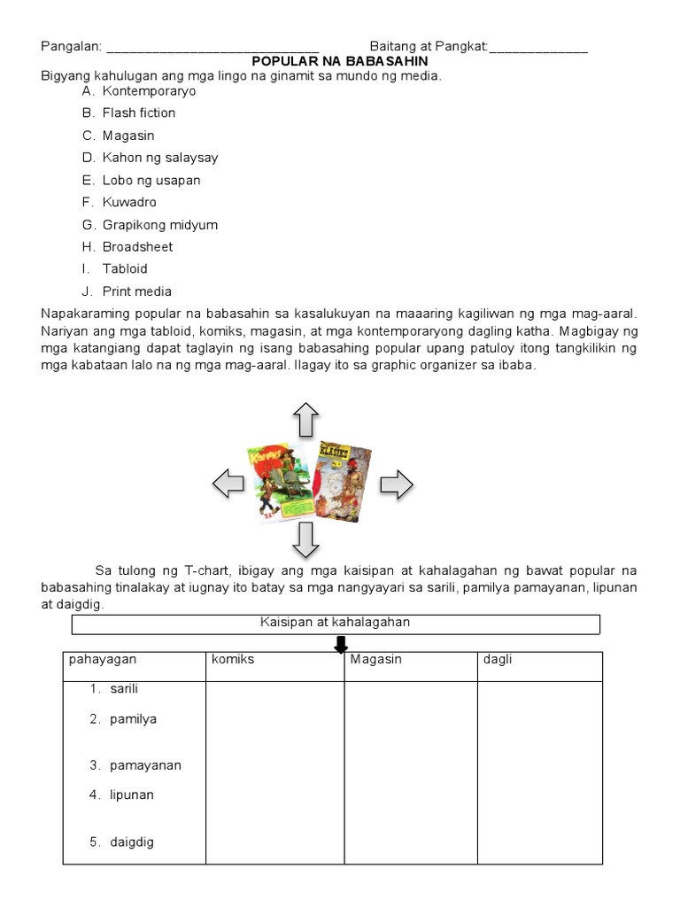 Popular Na Babasahin Gawain | PDF