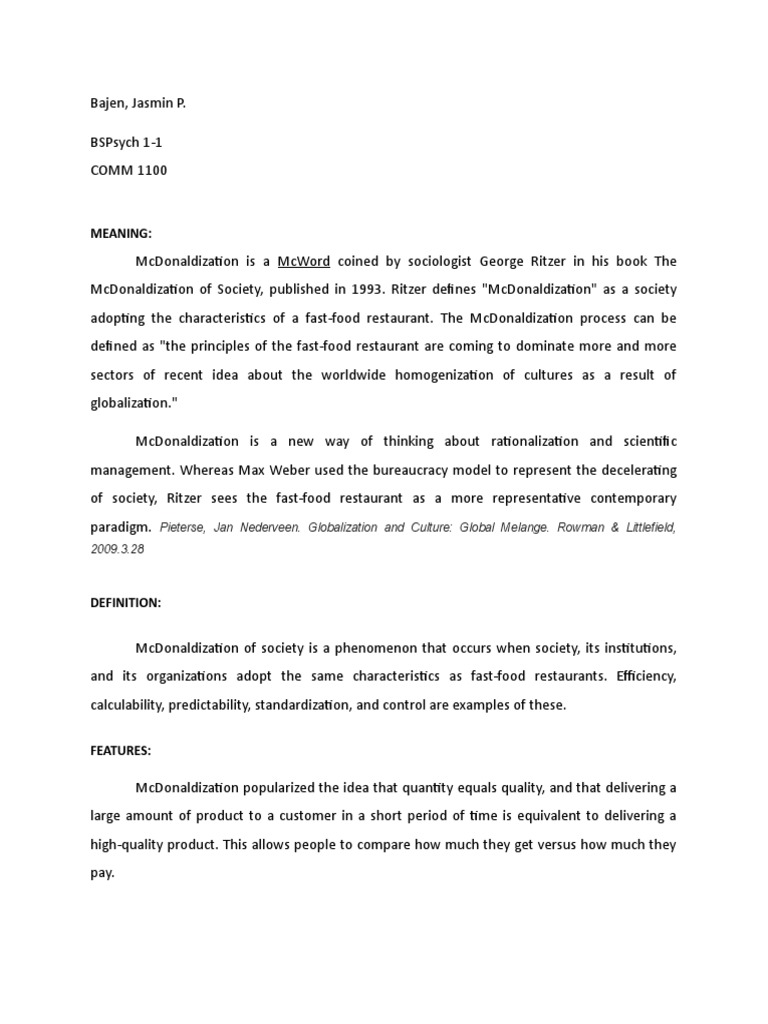 MC Donaldization | PDF | Science