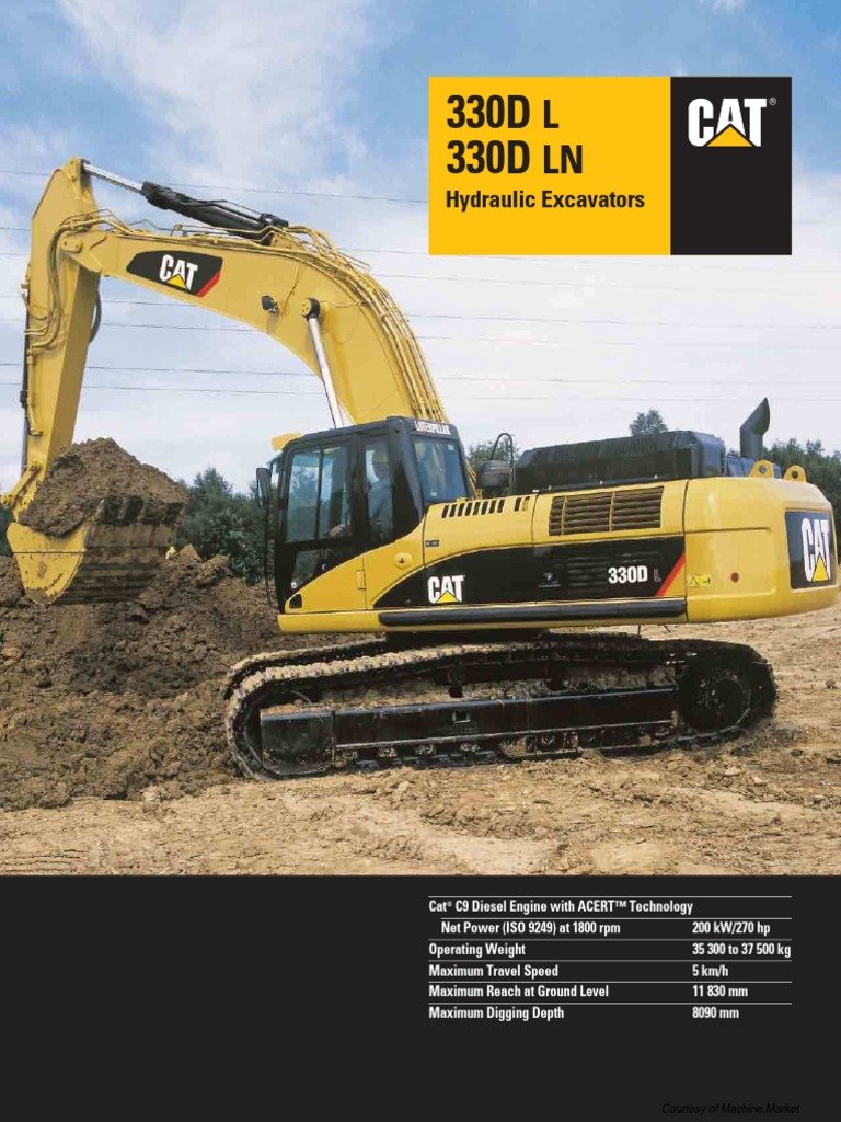 Specification of CAT 330D Caterpillar | PDF | Engines | Pump