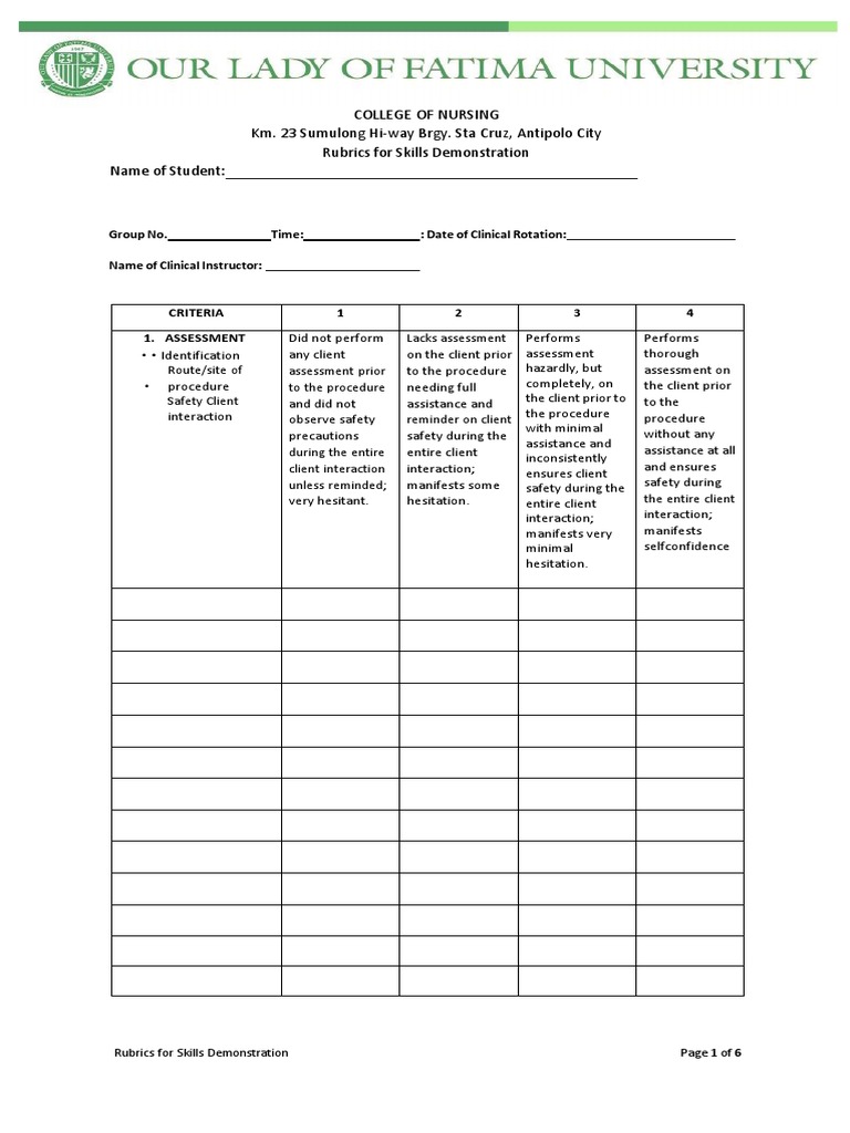 Updated Rubrics 2023 PDF | PDF | Health Care | Health Sciences