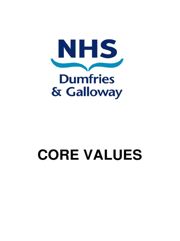 Core Values For NHS Dumfries and Galloway PDF | Download Free PDF ...