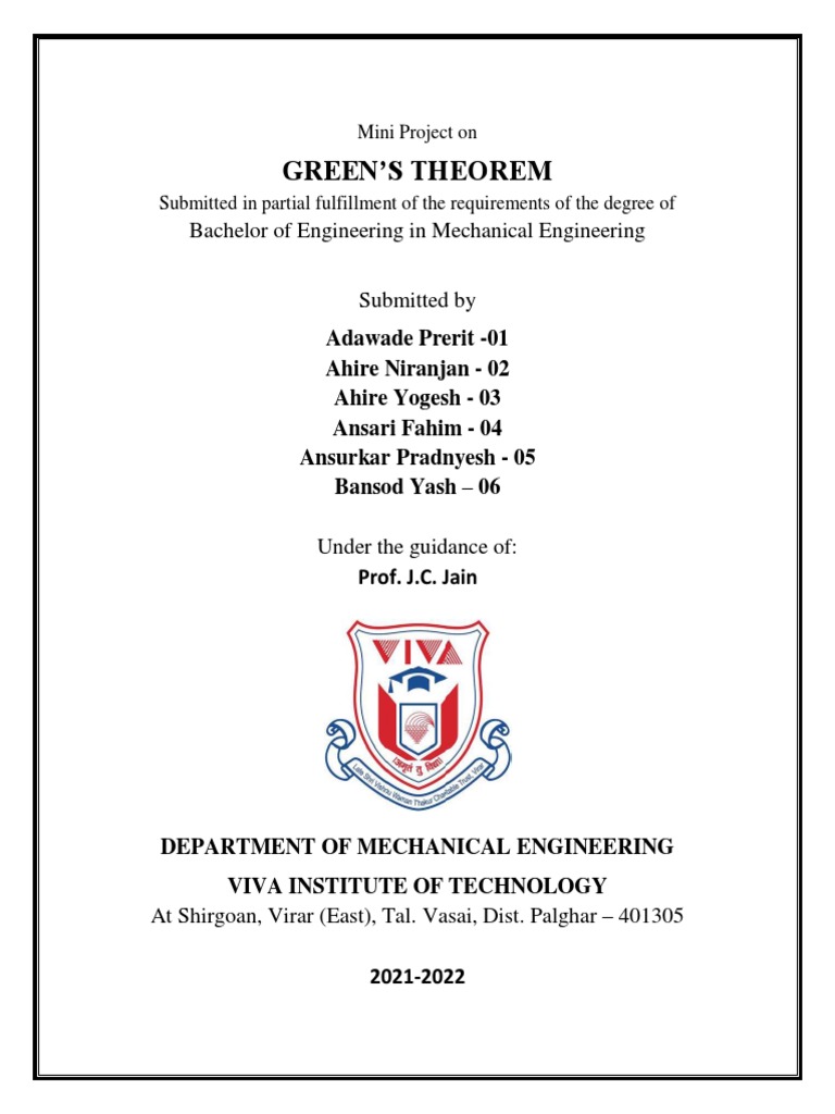 Sem Iv Mini Project Sample | Descargar gratis PDF | Integral | Area