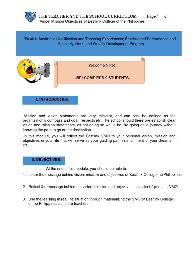PED 9 CONTENT MODULE 01 LorilynHernadezBEED3105 PDF | PDF