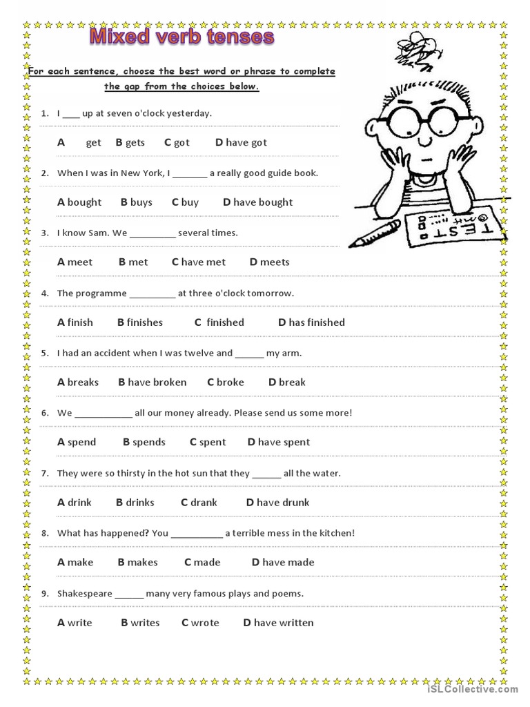 English Gap Fill Exercise: Verb Tenses | PDF
