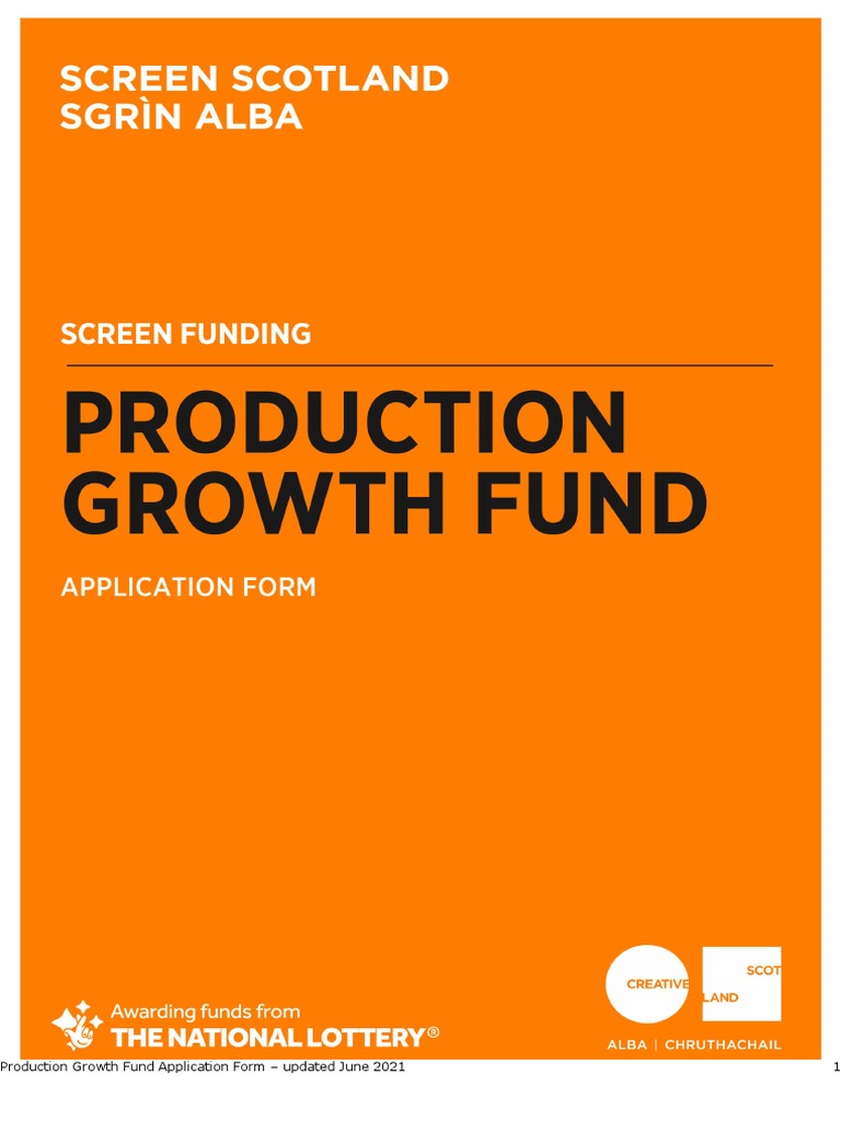 Production Growth Fund Application Form Final v3 | PDF | Justice | Crime & Violence