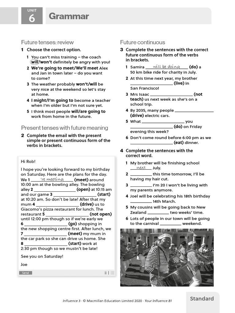 L3 B1 U6 Grammar Standard | PDF | Grammar | Linguistics