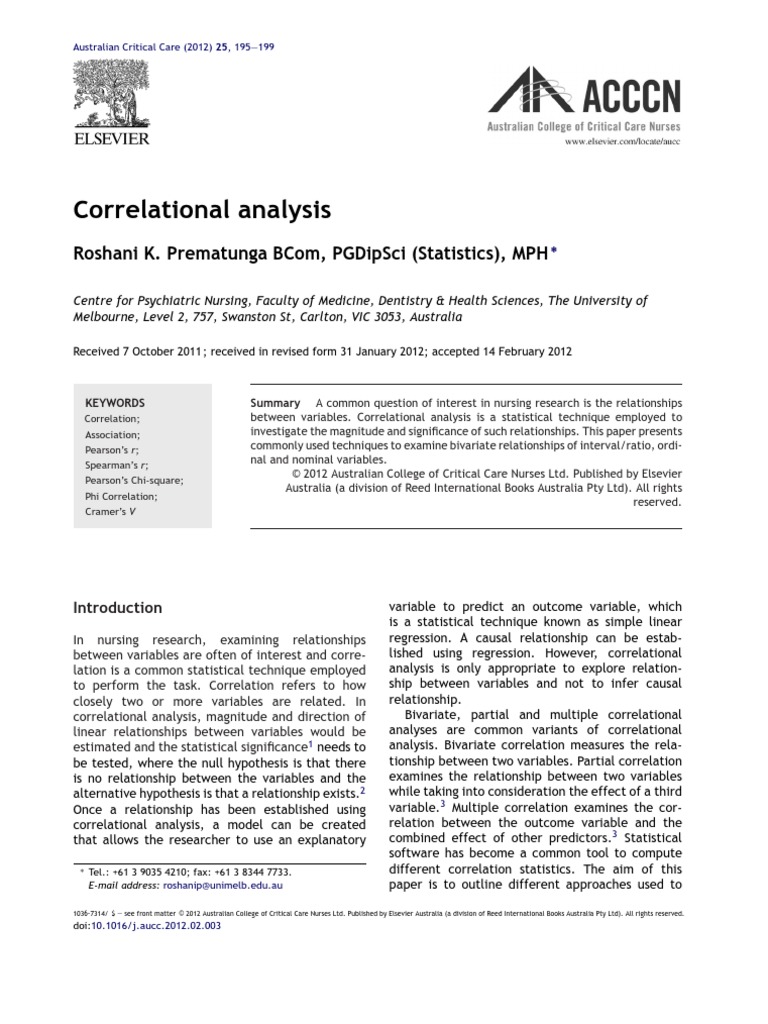 Correlational Analysis | PDF | Statistics | Spearman's Rank Correlation ...