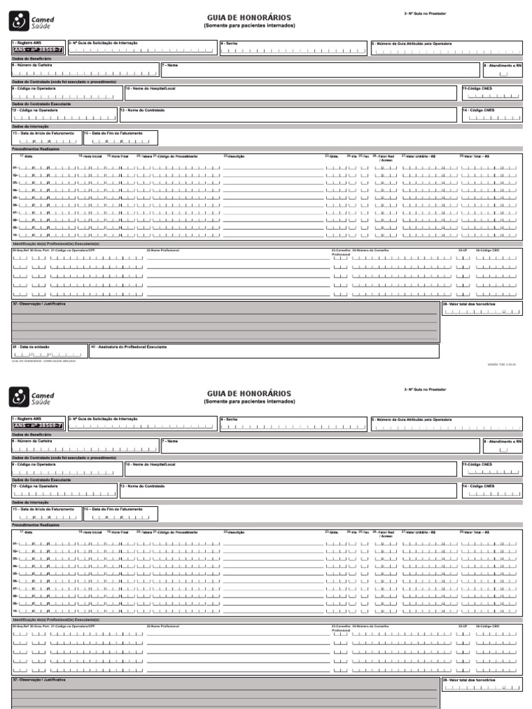 Honorarios Camed | PDF