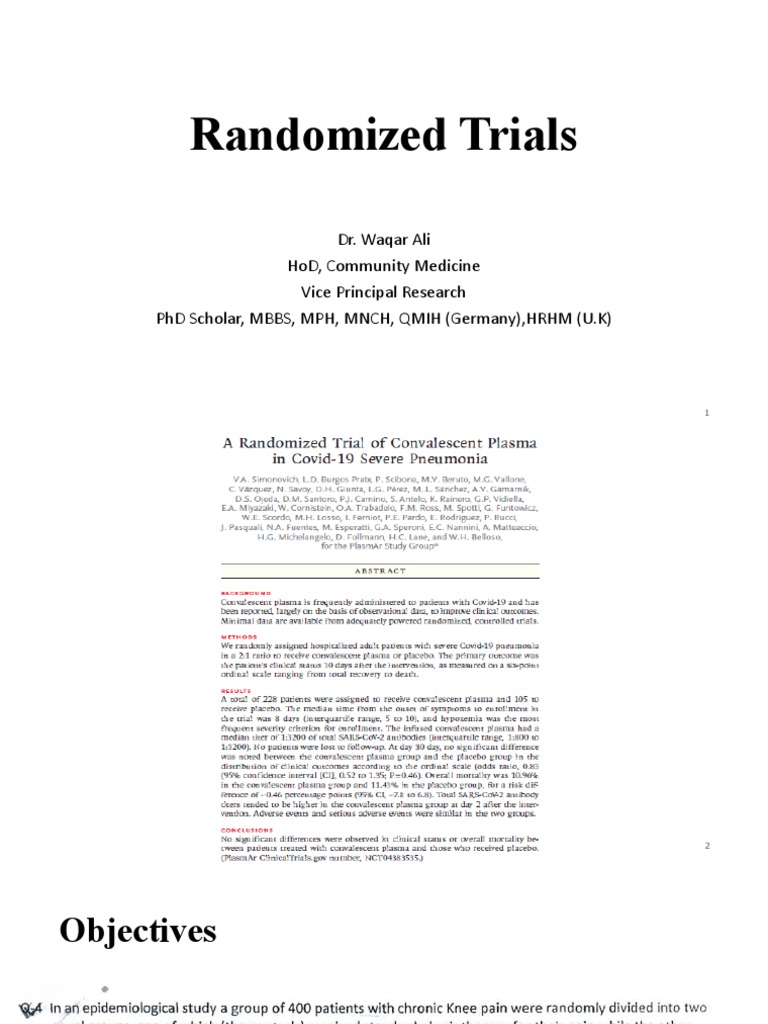 Randomized Trials | PDF | Randomized Controlled Trial | Clinical Trial