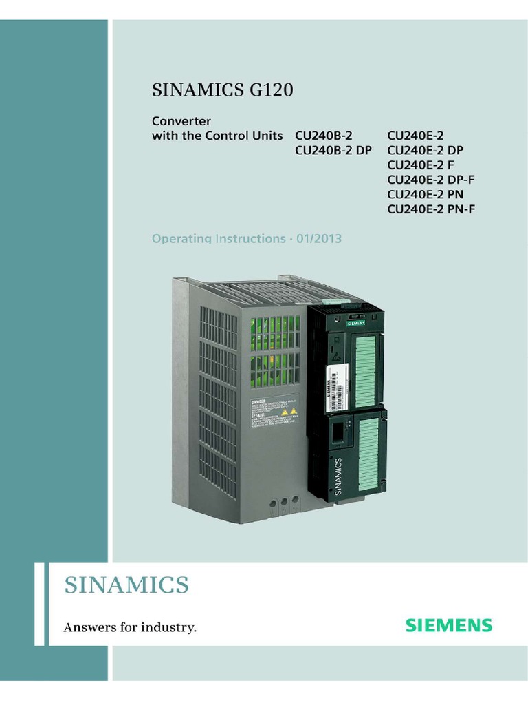 Sinamics G120 | PDF | Electric Motor | Power Inverter