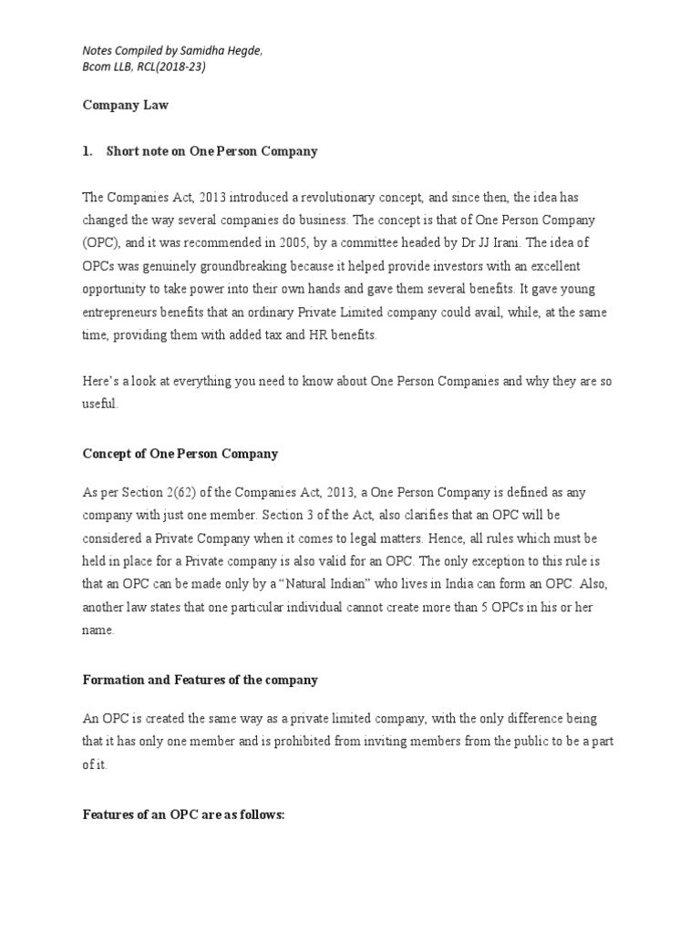 Self Made Company Notes | PDF | Dividend | Board Of Directors