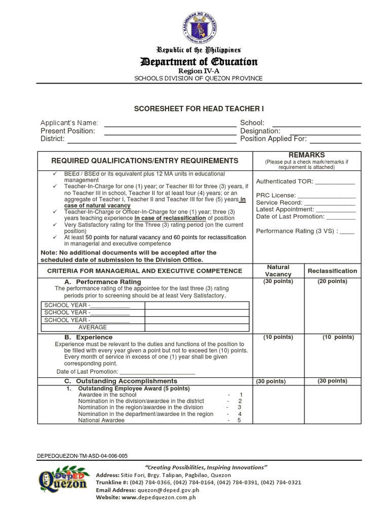 Depedquezon TM Asd 04 006 005 | PDF | Leadership | Psychology
