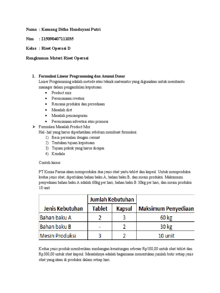 Ringkasan Tugas | PDF