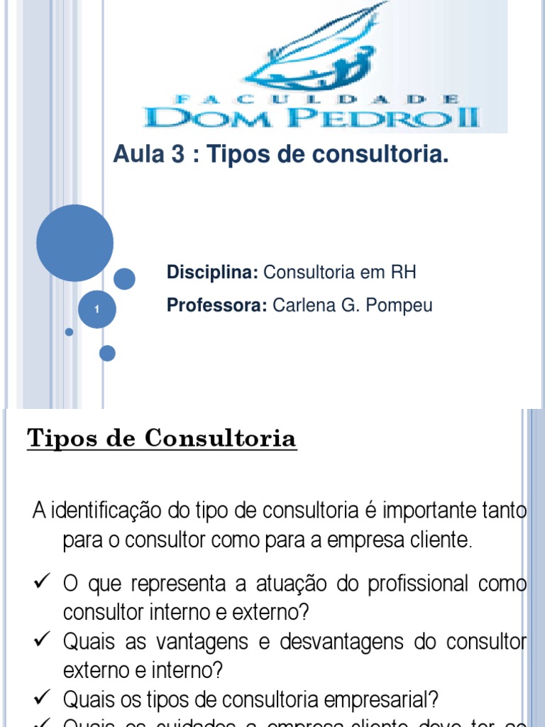 Tipos de Consultoria: Consultor Interno vs Externo, Especializada vs ...