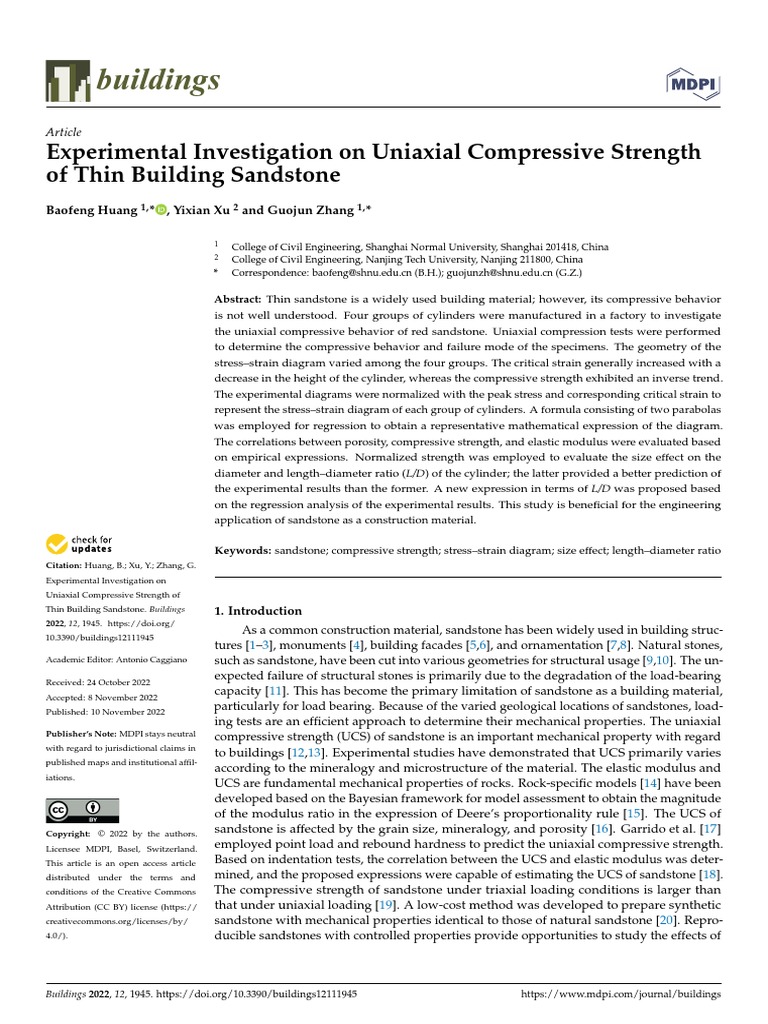 Buildings 12 01945 v2 PDF | PDF | Strength Of Materials | Fracture