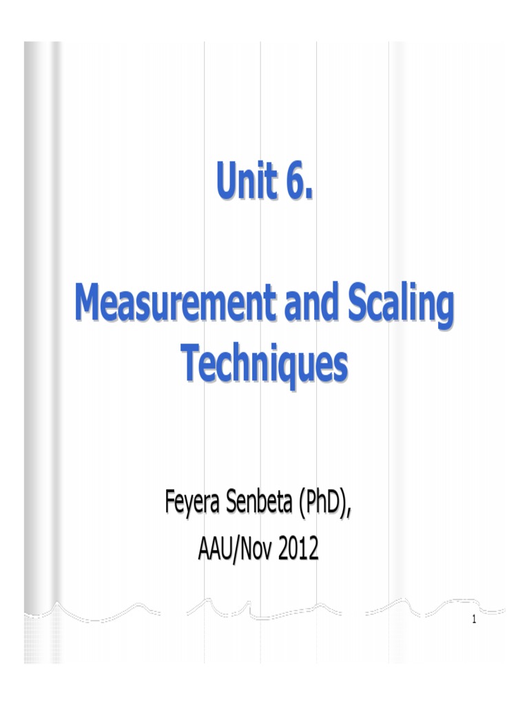 Understanding Measurement Scales | PDF | Level Of Measurement | Measurement