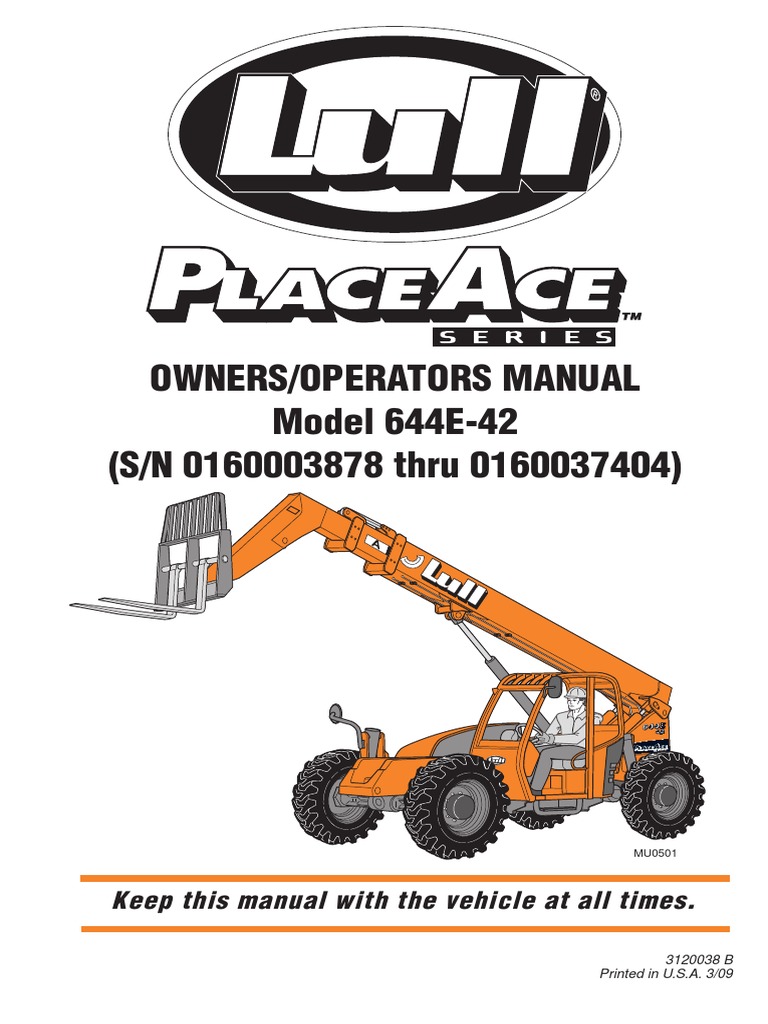 Operation - Lull 944E-42 PDF | PDF | Vehicles | Engines