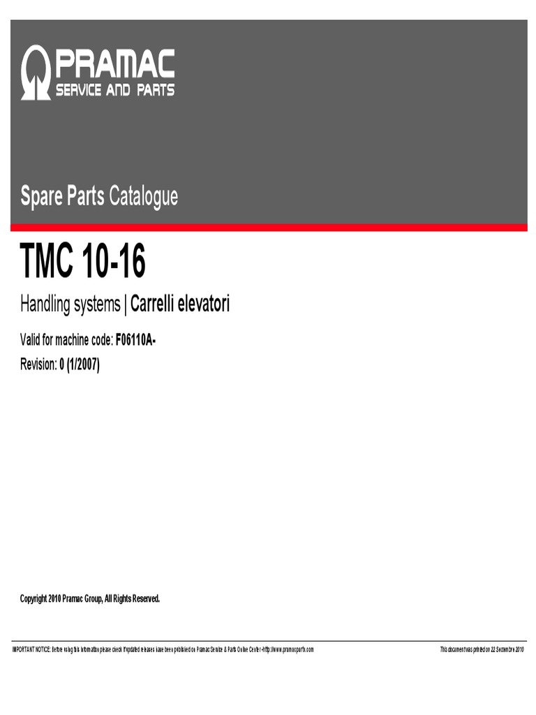RICAMBI Lifter TMC 10 - 16 | PDF