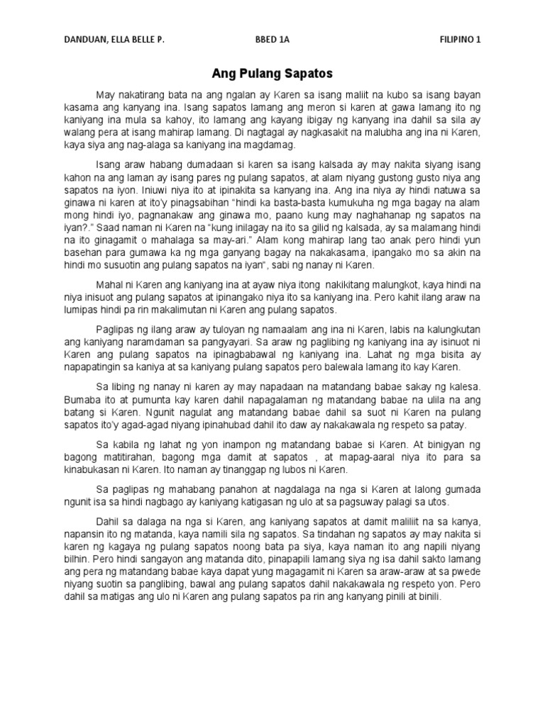 Ang Pulang Sapatos | PDF