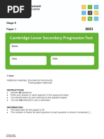 Ignited Mind Lab Sample Question Paper | PDF | Area | Numbers