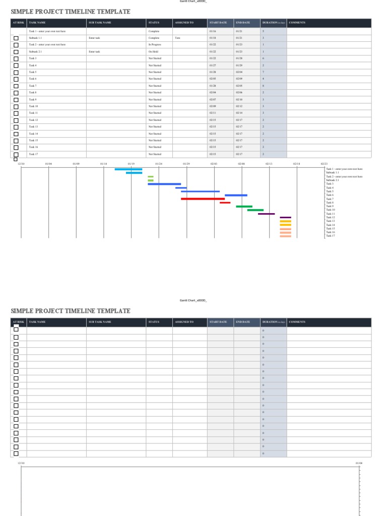 Simple Project Timeline Template | PDF | Cognitive Science