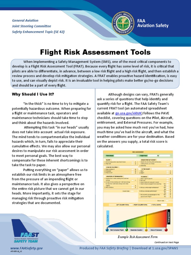 Flight Risk Assessment Tools | Download Free PDF | Risk | Risk Assessment