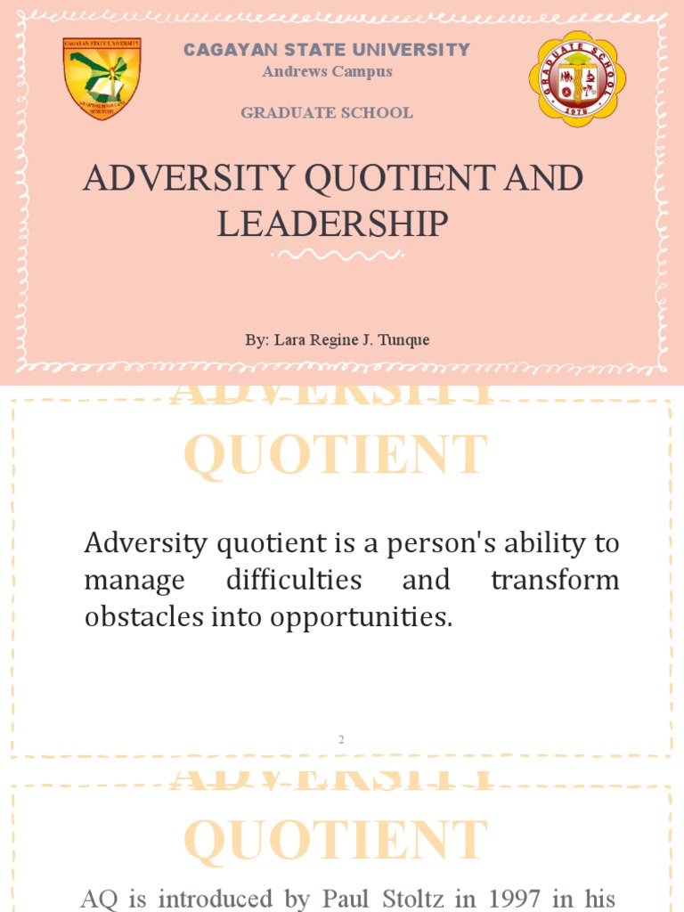 Adversity Quotient in Leadership | PDF