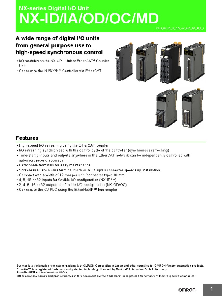 Nx-Series Digital I o Unit - Nx-Id Ia Od Oc MD Datasheet en | PDF ...
