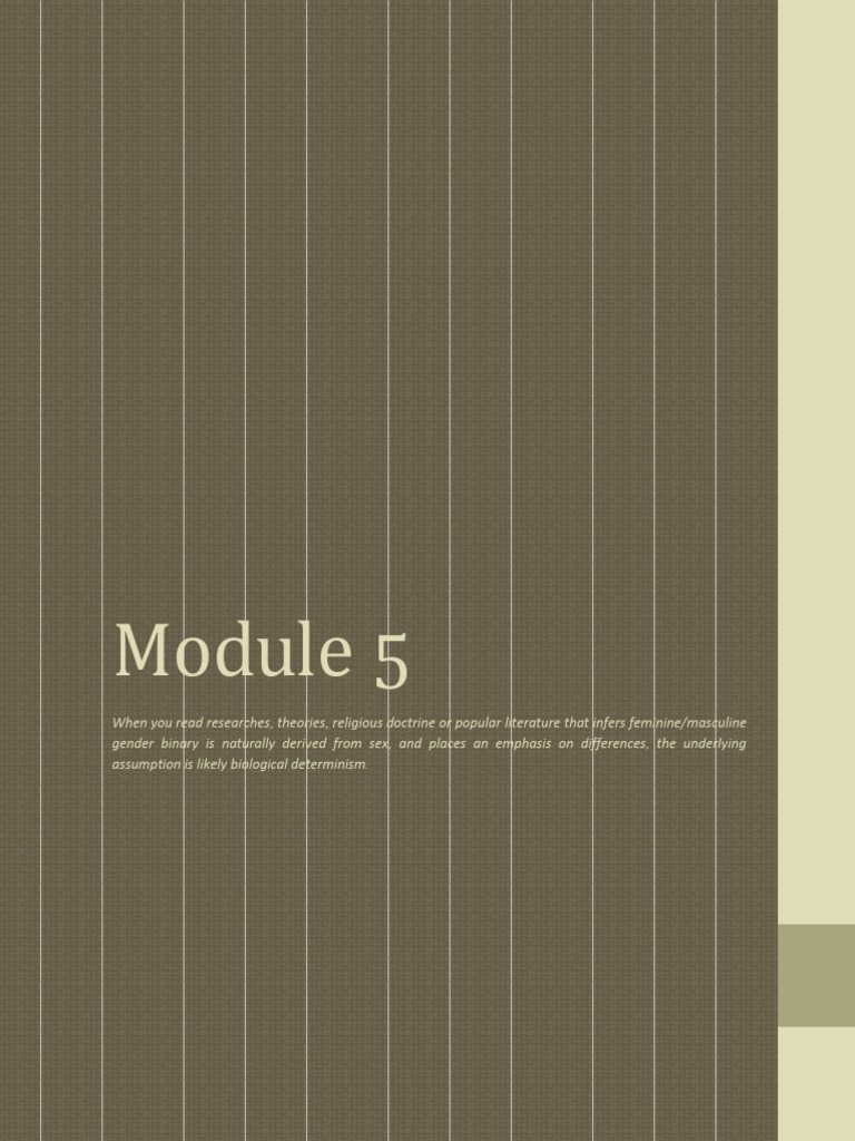 Module 5 | PDF | Gender | Gender Studies
