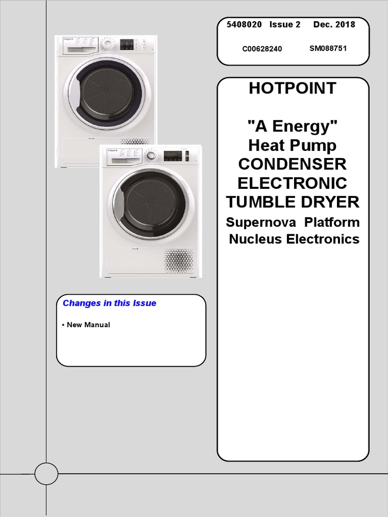Hotpoint "A Energy" Heat Pump Condenser Electronic Tumble Dryer | PDF | Home Appliance ...