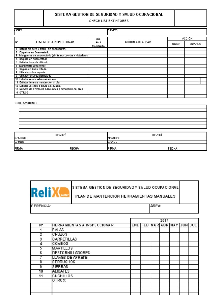 Check List Extintores | PDF
