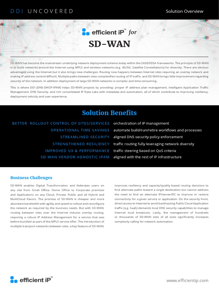 So SD WAN DDI EN | PDF | Computer Network | Cloud Computing