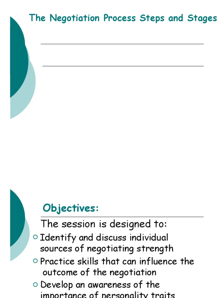 The Negotiation Process Steps and Stages | Download Free PDF ...