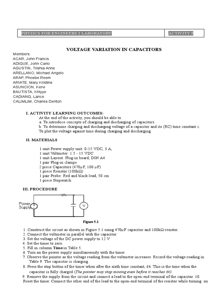 A5 Group1 Voltage | PDF | Capacitor | Voltage