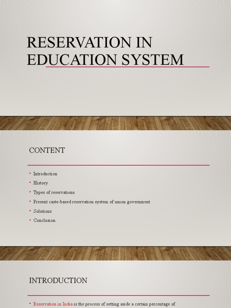 Reservation in Education System | PDF | Social Inequality ...