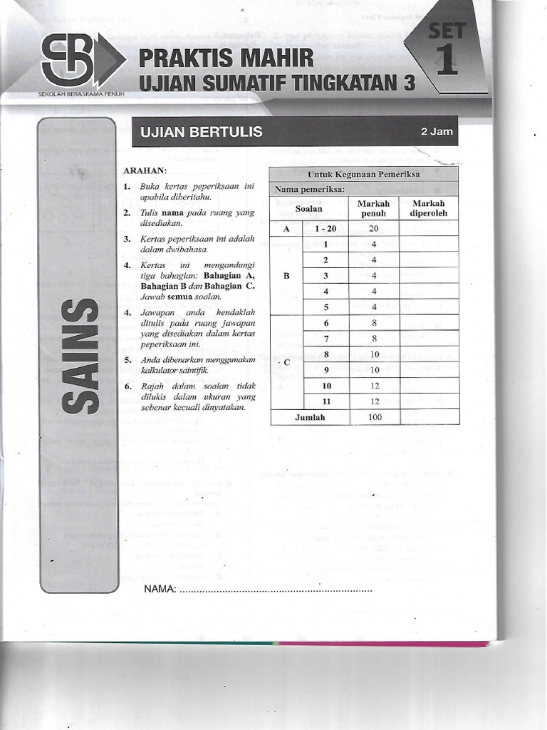 PT3 Science - 20122022 | PDF