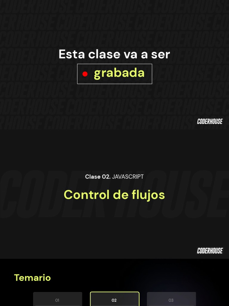 Clase 02 - CONTROL DE FLUJOS | PDF | Lenguaje de programación ...