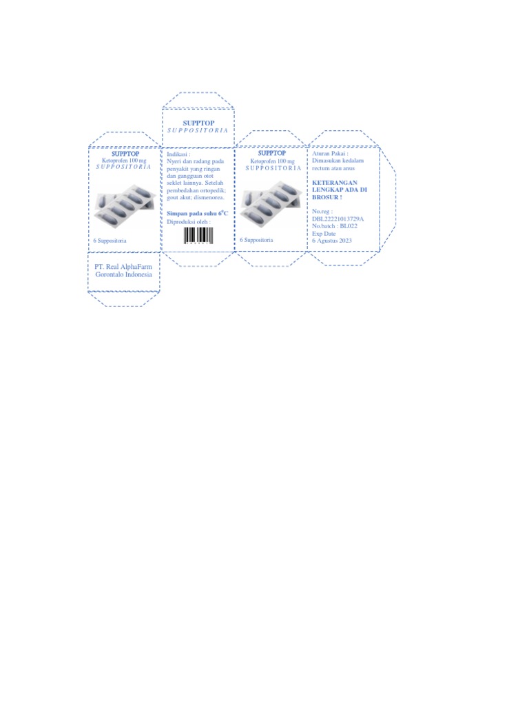 Kemasan Suppo Ketoprofen 100 mg | PDF